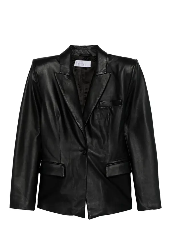 Giuseppe Di Morabito Leather Blazer - Black