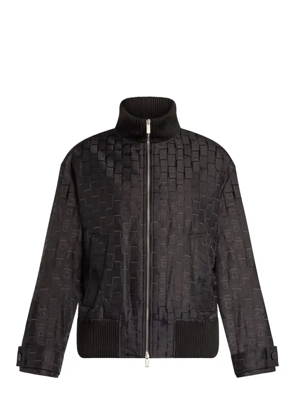 FERRAGAMO Monogram Lightweight Jacket - Black