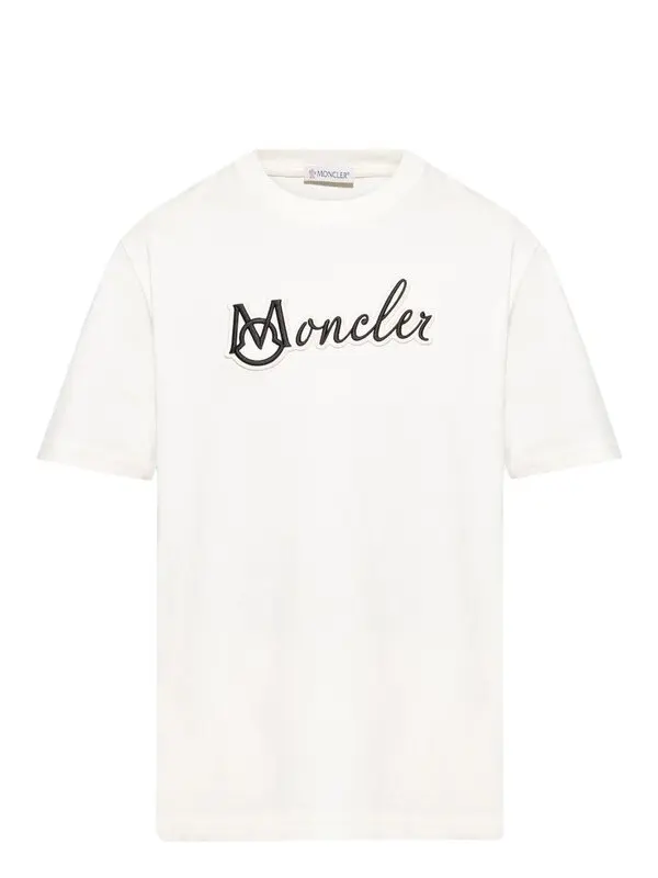 Moncler Logo-embroidered Cotton T-shirt - White