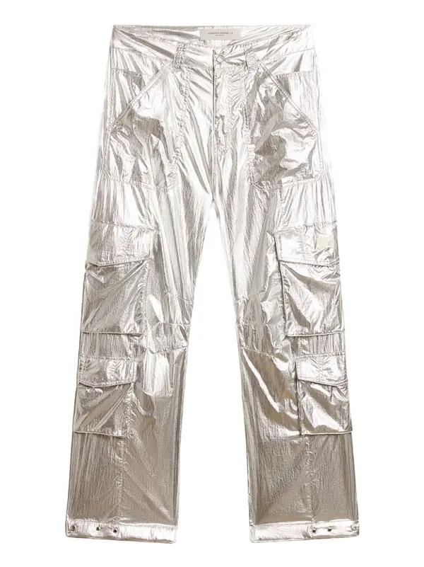 GOLDEN GOOSE Technical Fabric Cargo Pants - Silver