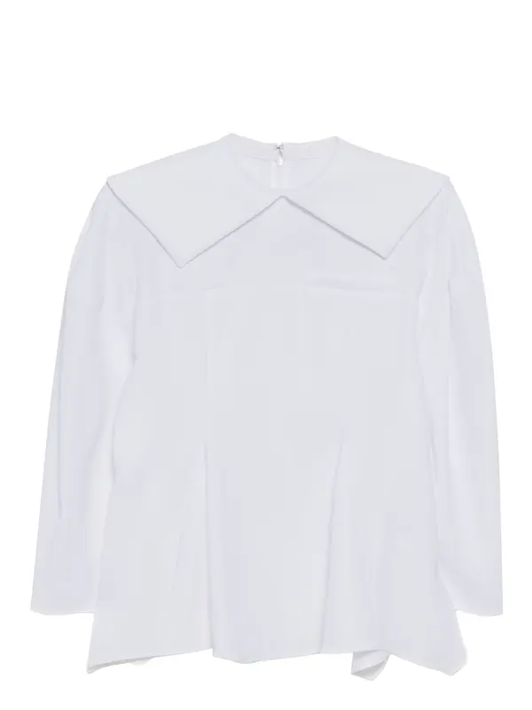 ENFOLD Sewing Detail Blouse - White