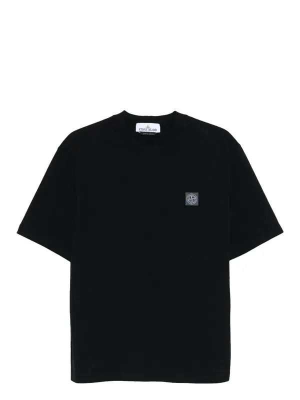 Stone Island Compass-motif T-shirt - Black