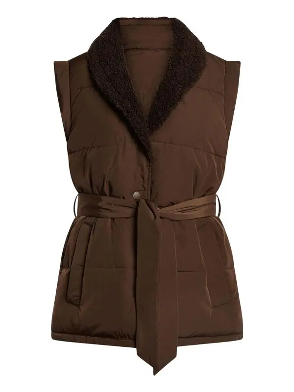 Varley Lanville Reversible Gilet - Brown