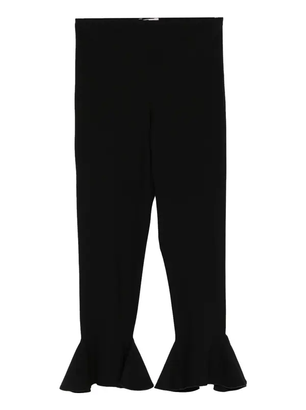 NENSI DOJAKA Cropped Flared Trousers - Black