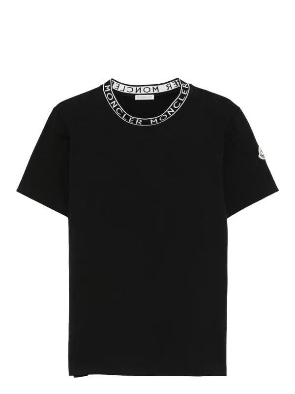 Moncler Logo-collar T-shirt - Black