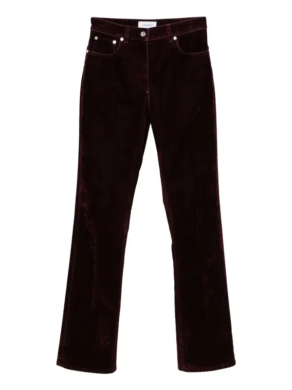 FERRAGAMO Velvet Trousers - Red