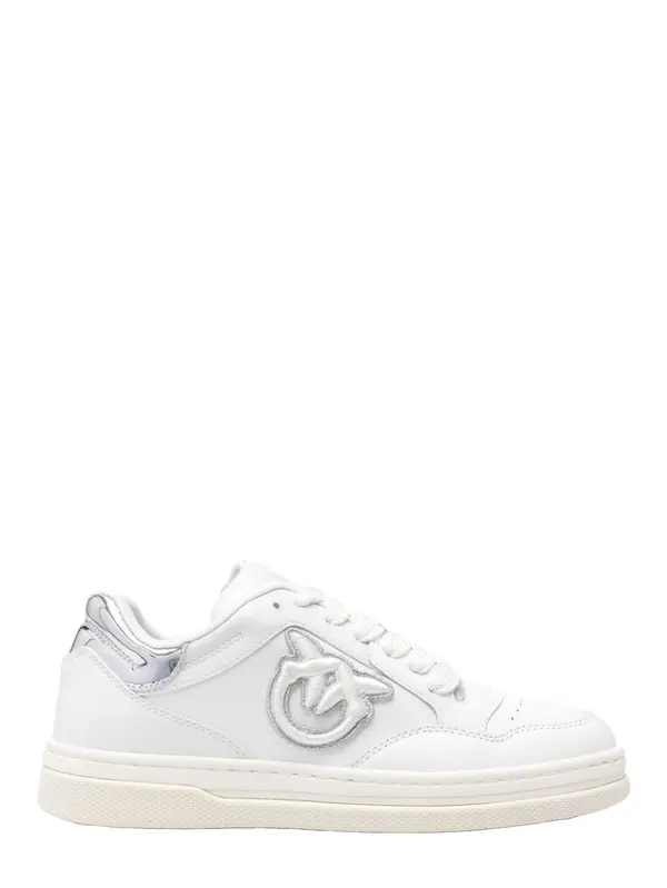 Pinko Embroidered-logo Sneakers - White