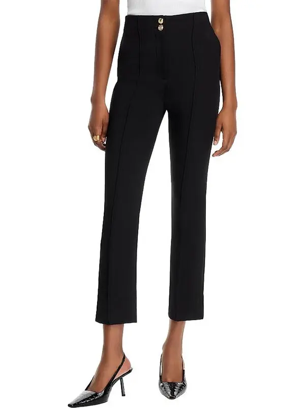 Veronica Beard Kean Slim Leg Trousers - Black