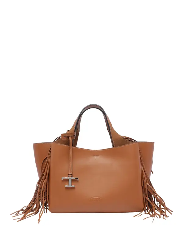 TOD'S Fringed Tote Bag - Brown
