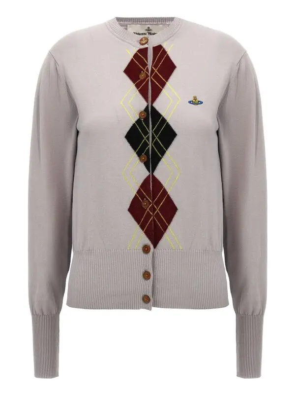 VIVIENNE WESTWOOD Argyle Cardigan - Grey