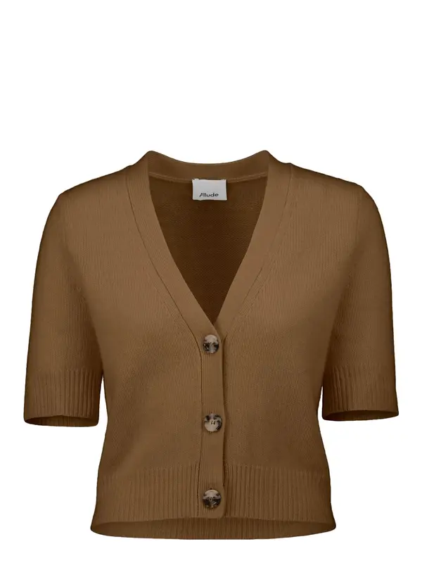 ALLUDE Cashmere Cardigan - Brown