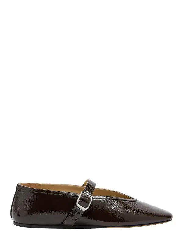 Le Monde Beryl Stella Patent Leather Ballet Flats - Brown