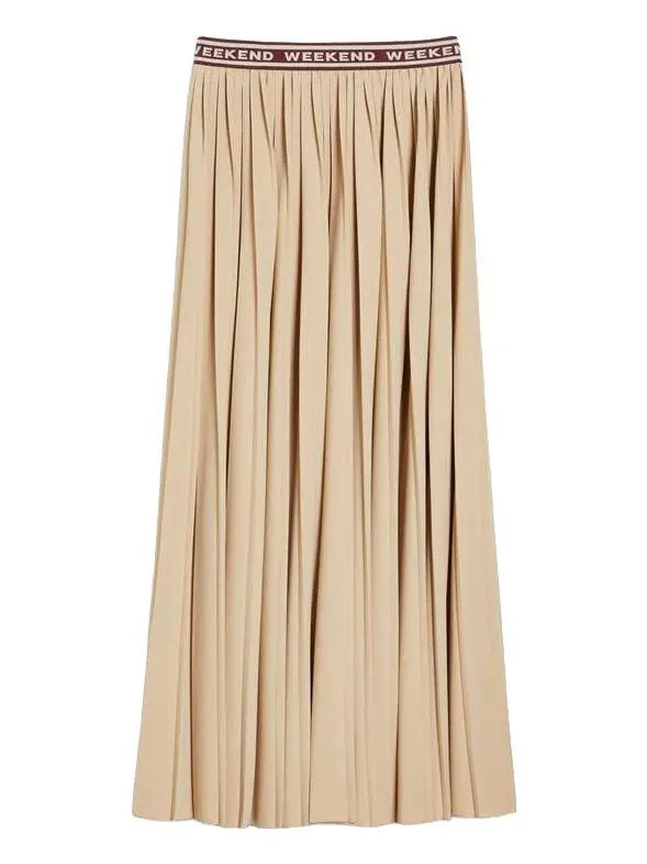 Max Mara Pleated Maxi Skirt - Sand