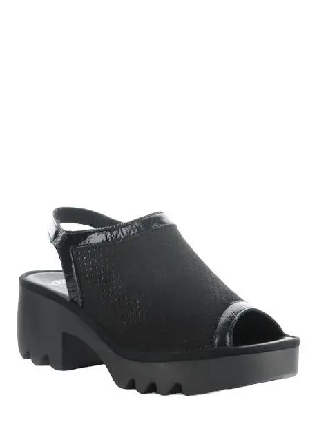 Fly London Teif Platform Sandals - 000 Black