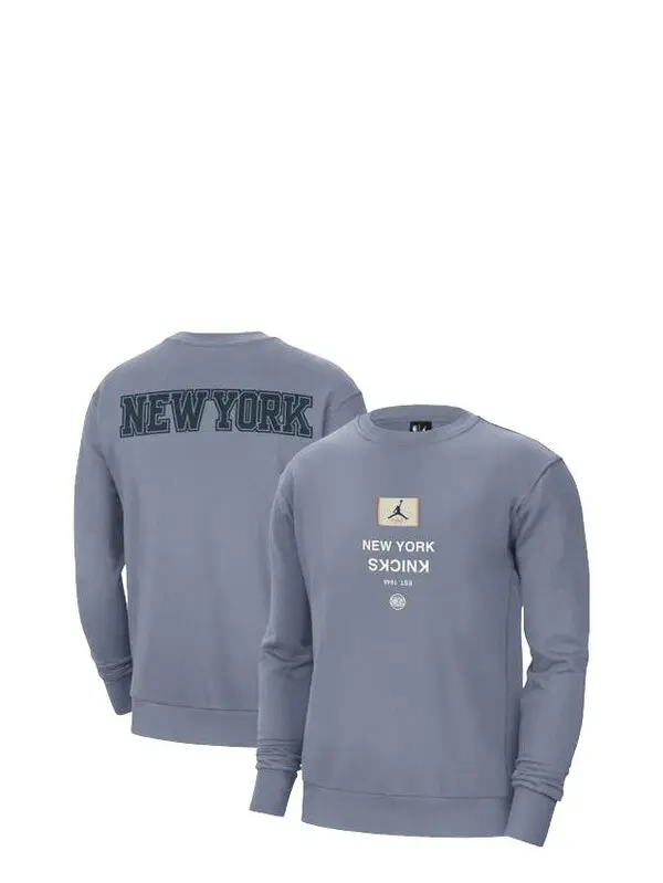 JORDAN BRAND New York Knicks Statement Edition Heavyweight Pullover Sweatshirt - Blue