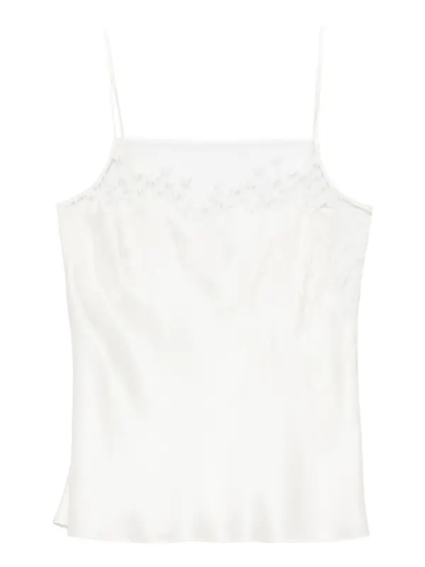 Carine Gilson Lace-detailed Pyjama Top - White