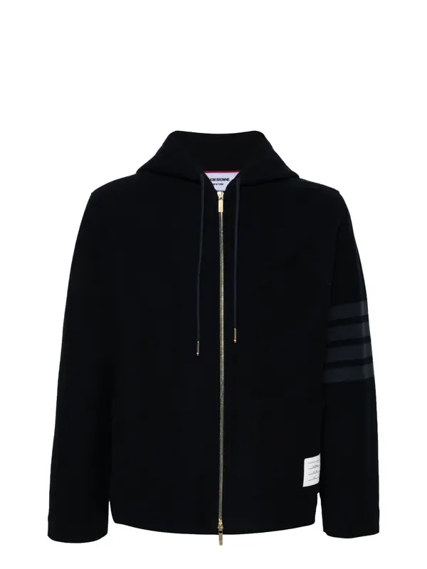 Thom Browne 4-bar Stripe Hooded Jacket - Blue