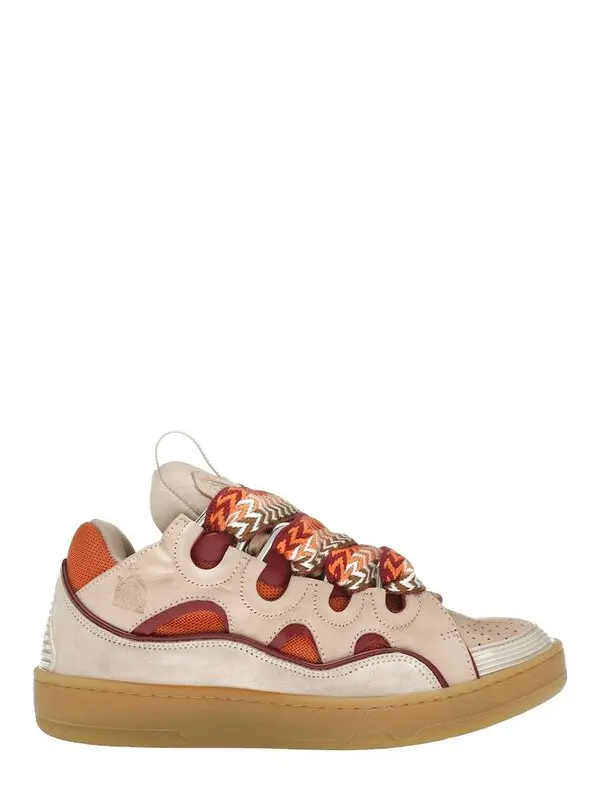 LANVIN Curb Sneaker - Pale Pink/mango