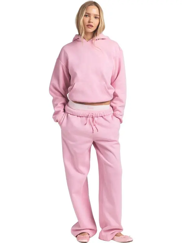 SKIMS Cotton Fleece Straight Leg Pant - Halite