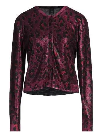 Pinko Cardigan With Leopard Print - Fuchsia