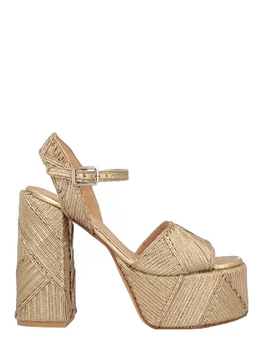 CastaÑer Leather Platform Sandals - Gold