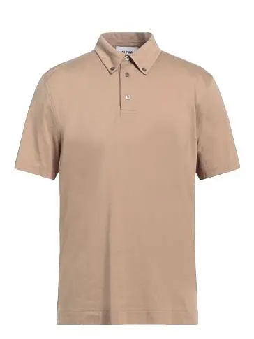 Alpha Studio Polo Shirt Size Cotton, Elastane - Beige