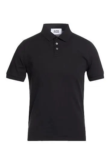 Alpha Studio Polo Shirt Size Cotton, Elastane - Black