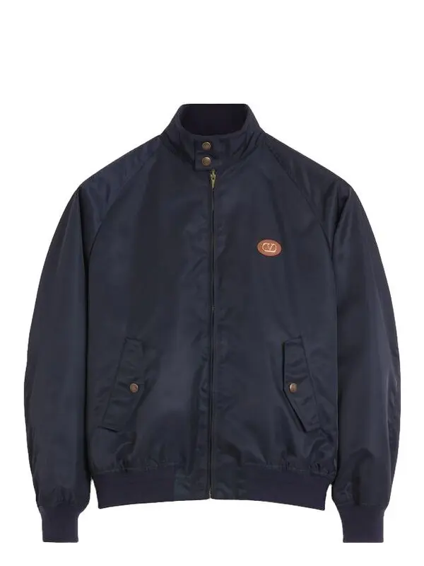 Valentino Garavani Nylon Blouson With Vlogo - Navy