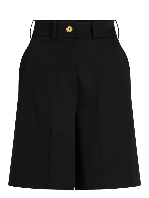 Patou Gabardine Bermuda Shorts - Black