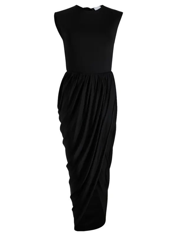 Patou Open-back Midi Dress - Black