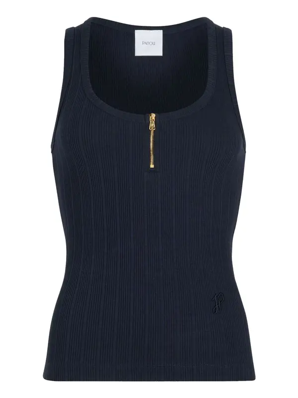 Patou Ribbed Tank Top - Blue