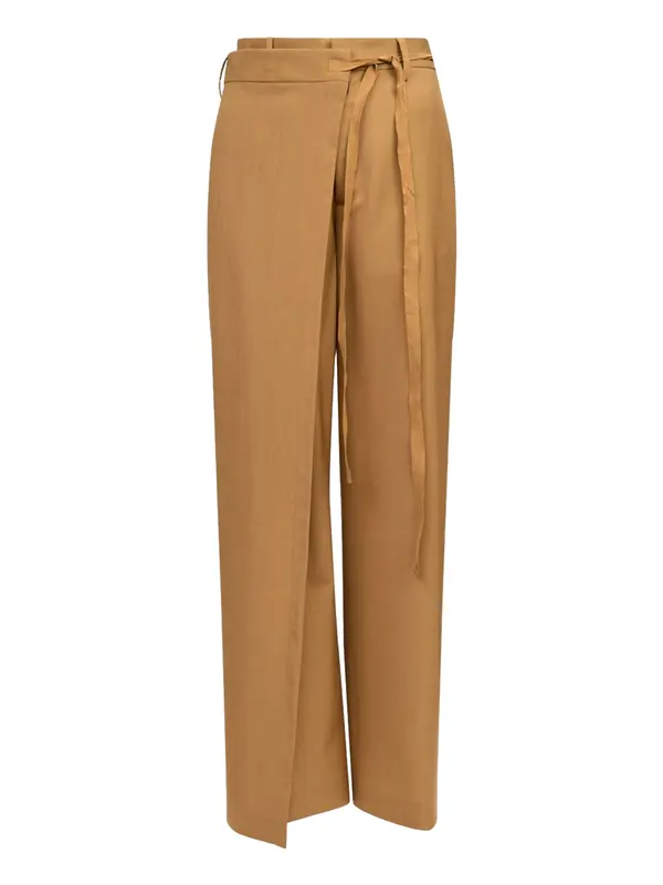 MAISON MARGIELA Wrap-design Flared Trousers - Yellow