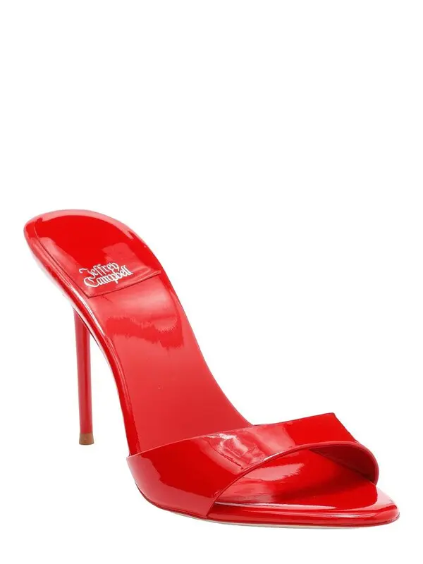 Jeffrey Campbell Ce-soire Slide Sandal - Light Red Patent