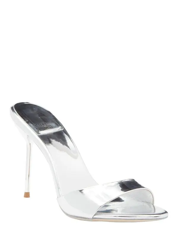 Jeffrey Campbell Ce-soire Slide Sandal - Silver Mirror