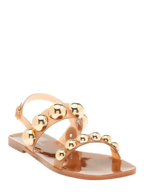 Jeffrey Campbell Gum-drop Jelly Sandals - Caramel Gold