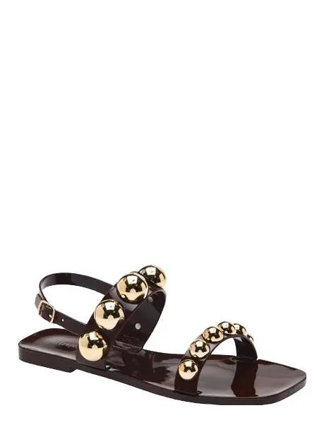 Jeffrey Campbell Gum-drop Jelly Sandals - Dark Brown Gold