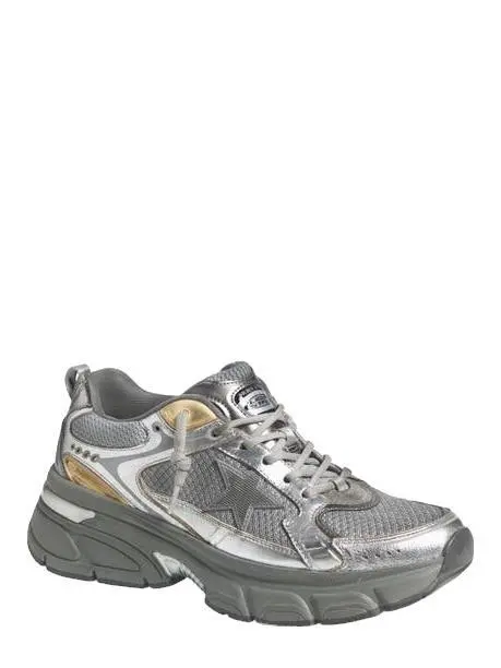 GOLDEN GOOSE Lightstar Sneaker - Silver/ Gold