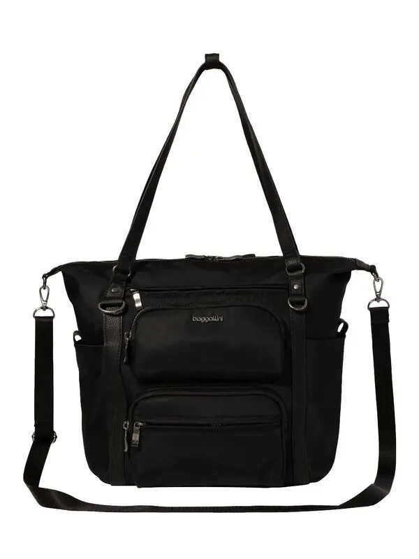 BAGGALLINI Small Convertible Backpack - Black Twill