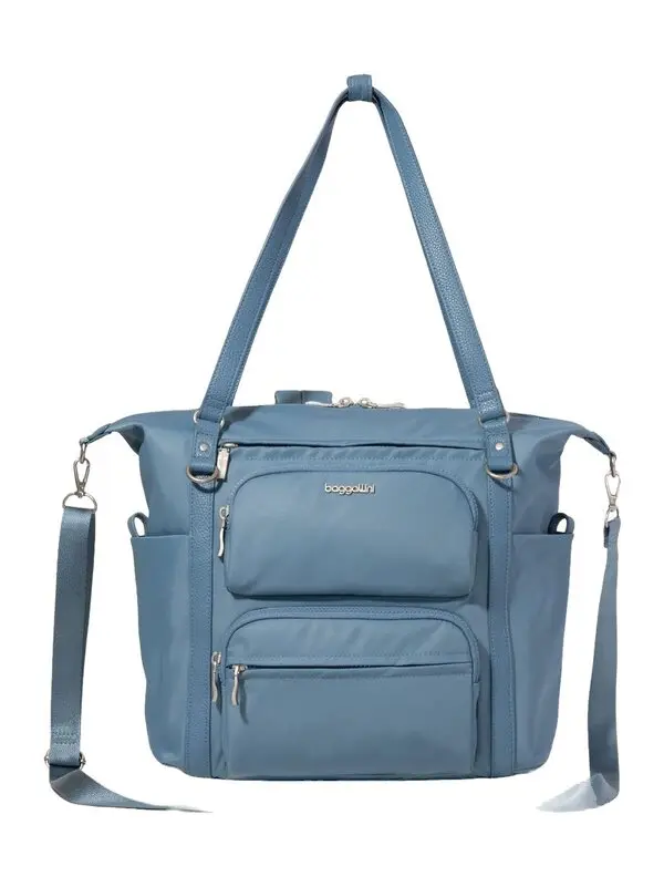 BAGGALLINI Small Convertible Backpack - Cornflower Twill