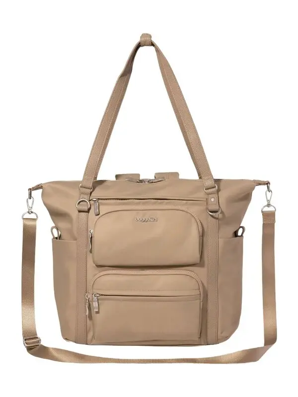 BAGGALLINI Small Convertible Backpack - Taupe Twill