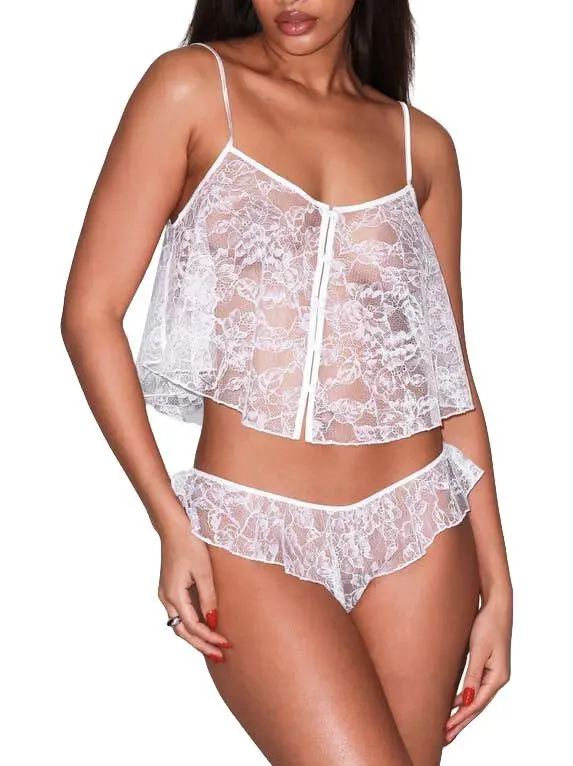 FLEUR DU MAL Flutter Lace Camisole - Ivory