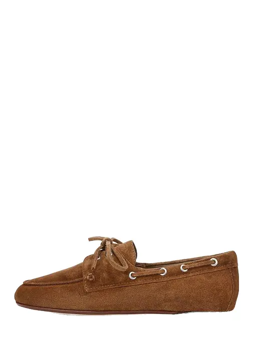 Vince Marin Suede Lace-up Loafer - Natural