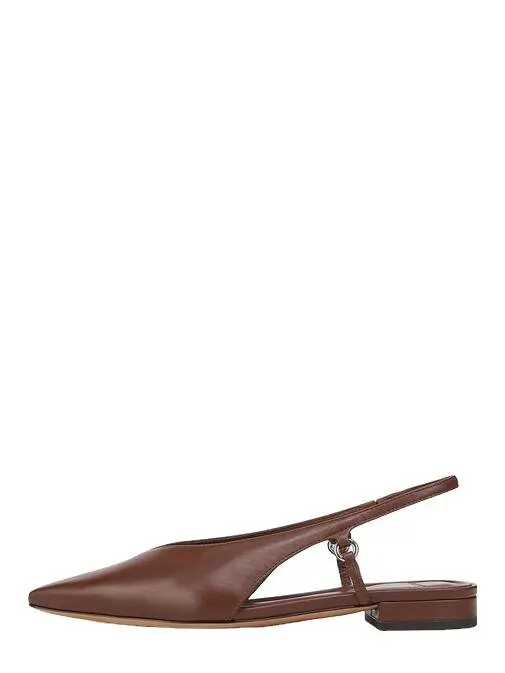 Vince Ines Leather Slingback Flats - Natural