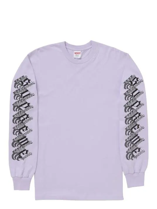 Supreme Strawberries Long Sleeve Tee Shirt - Light Purple
