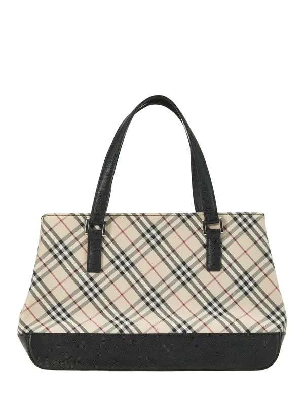 Burberry Check Jacquard Handbag - Black