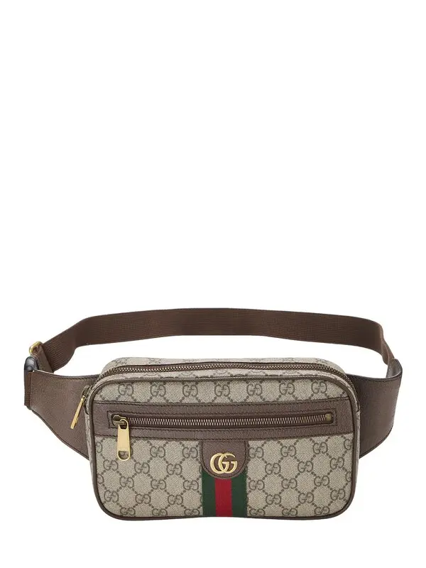 Gucci Gg Supreme Canvas Ophidia Belt Bag - Brown