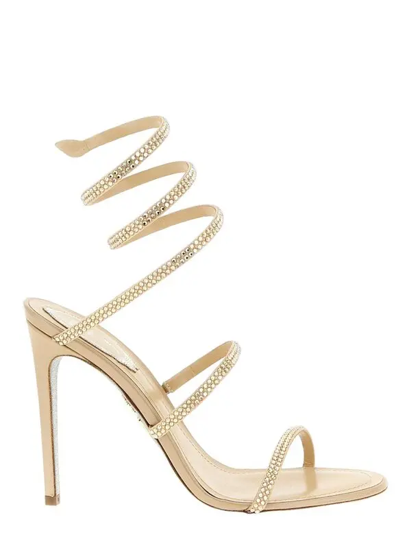 Rene Caovilla Heeled Sandal - Beige