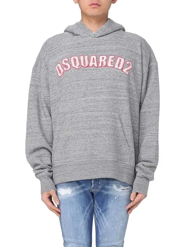 Dsquared2 Embroidered Logo Hoodie - Grey
