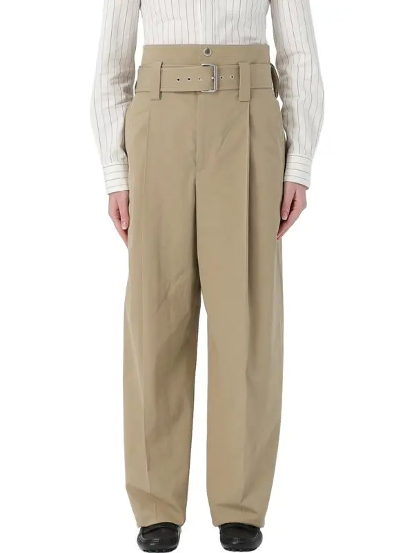 Bottega Veneta Belted Wide-leg Trousers - Sand