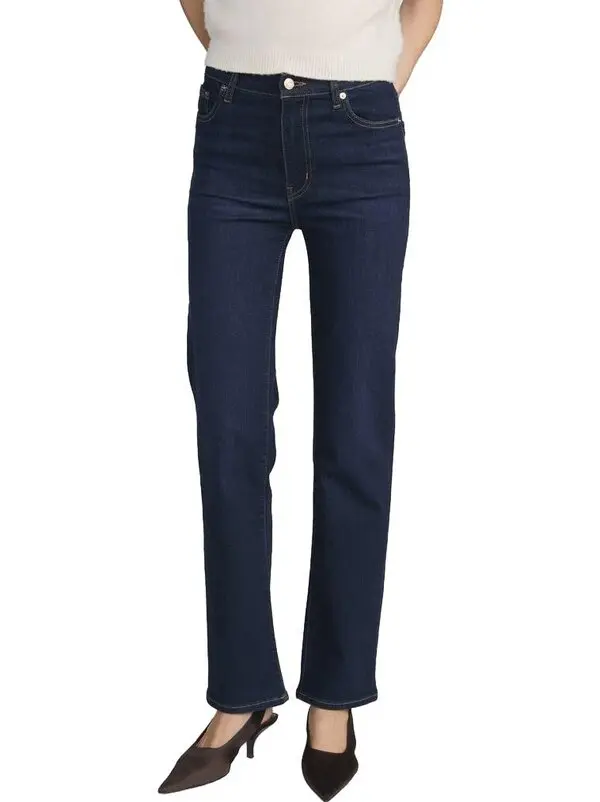 FRAME Le Sleek High Waist Ankle Straight Leg Jeans - Fairway